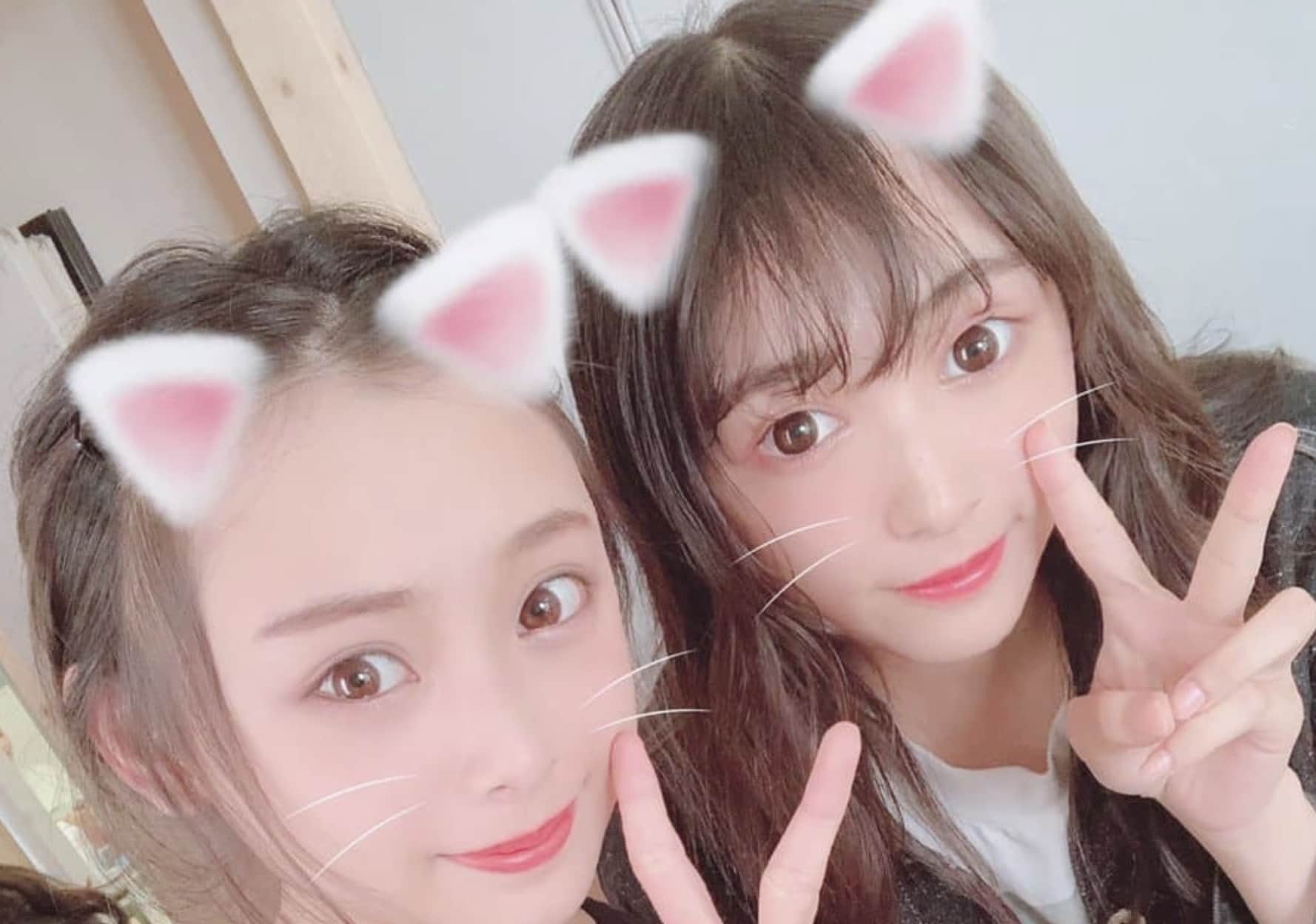 LARMEレギュラーモデル欅坂46渡辺梨加、NMB48梅山恋和の公式ツイッターに登場！『LARME』撮影オフショット公開